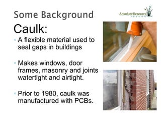 PCBs in Buildings: A Case Study | PPT | Indoor Environmental Quality ...