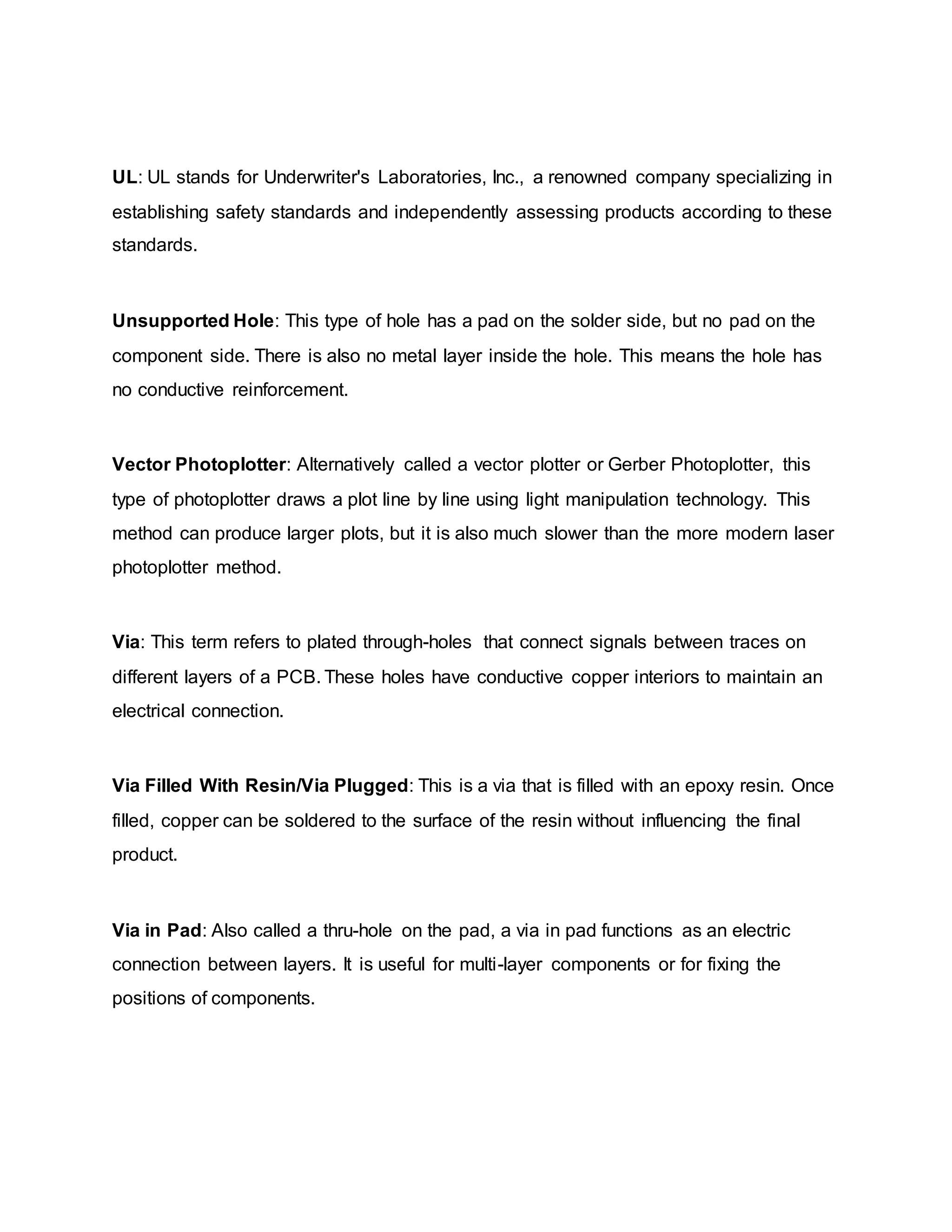 PCB Terminologies in PCB designing | DOCX