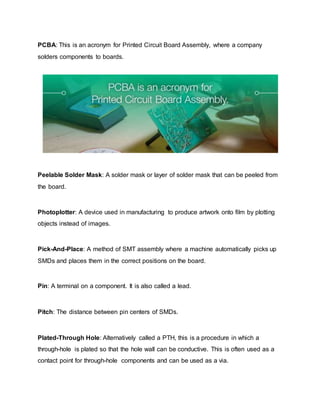 PCB Terminologies in PCB designing | DOCX