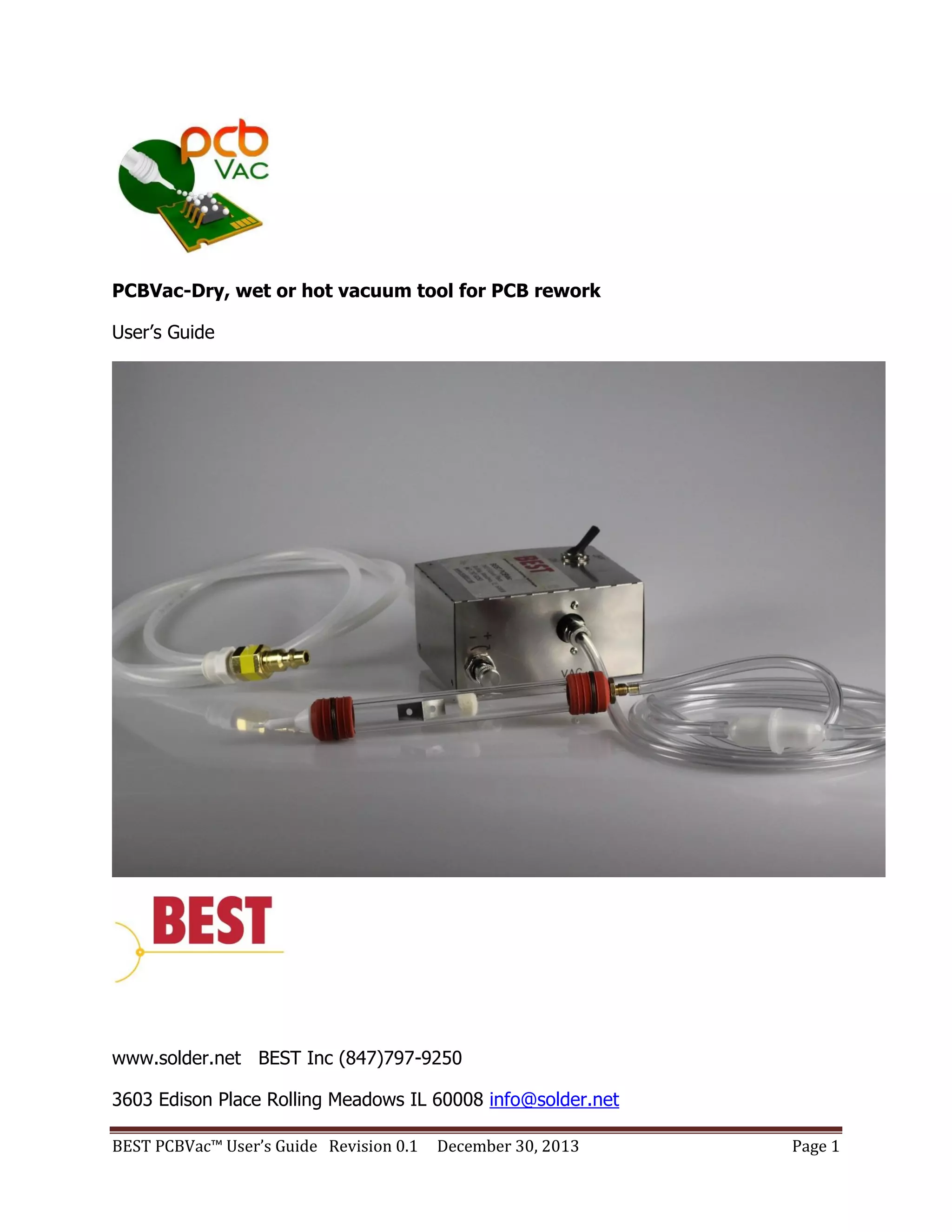 PCBVac-Dry, wet or hot vacuum tool for PCB rework | PDF | Home ...