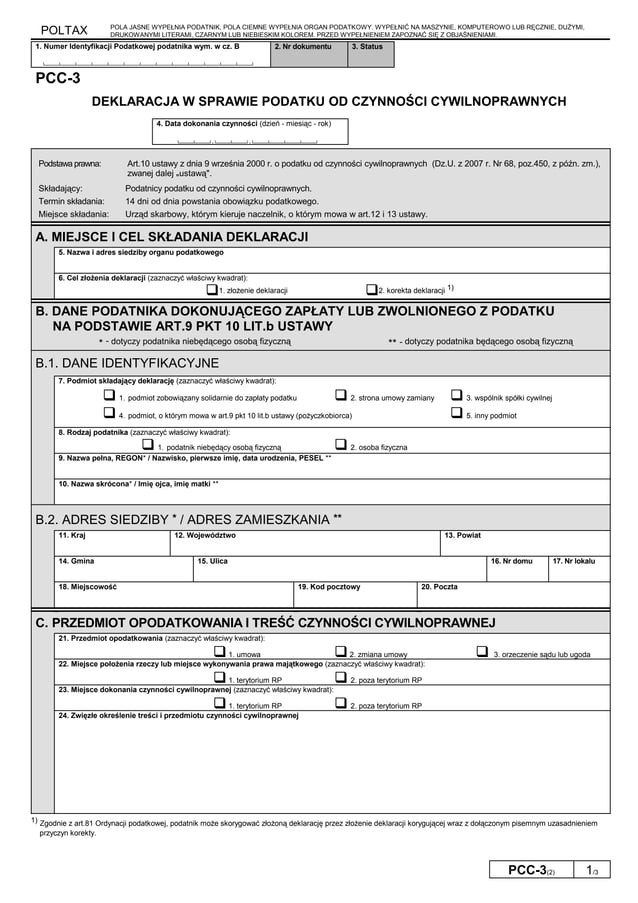 PCC-3 - pożyczka w praktyce | PDF