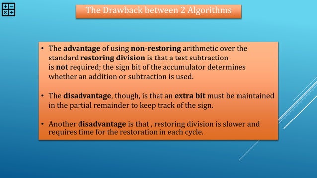 Restoring and Non-Restoring division algo for CSE | PPTX