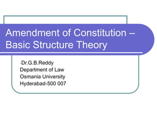 Constitution- basic structure theory | PPT