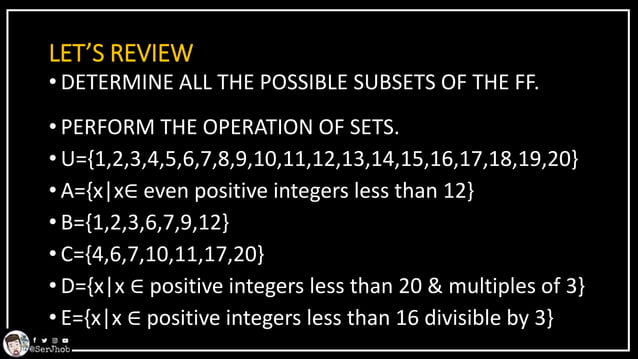Mathematics in the Modern World - GE3 - Set Theory | PPTX | Home Entertainment Systems ...