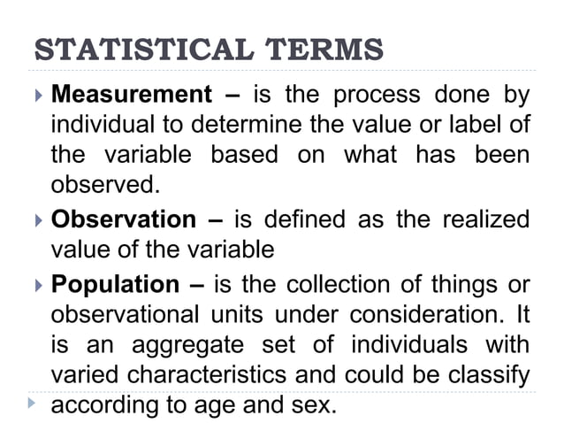 Meaning and Importance of Statistics | PPTX | Physics | Science