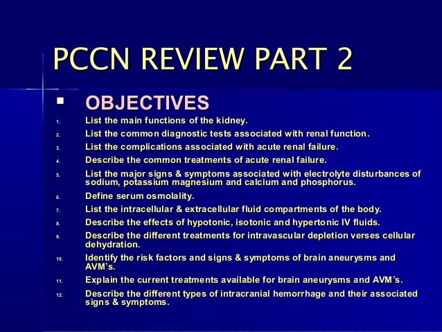 PCCN Review Part 2 (of 2)
