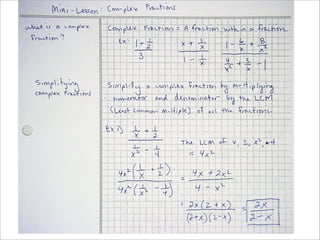 Pc Complex Fractions | PDF