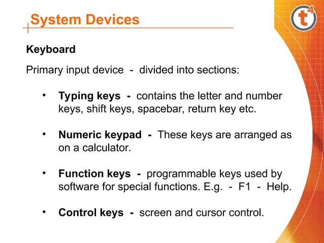 PC Components and functions input output | PPT