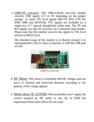 Pc controlled robot | DOCX | Computer Peripherals | Computing
