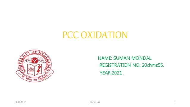 PCC OXIDATION.pptx | Chemistry | Science