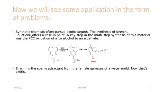 PCC OXIDATION.pptx | Chemistry | Science