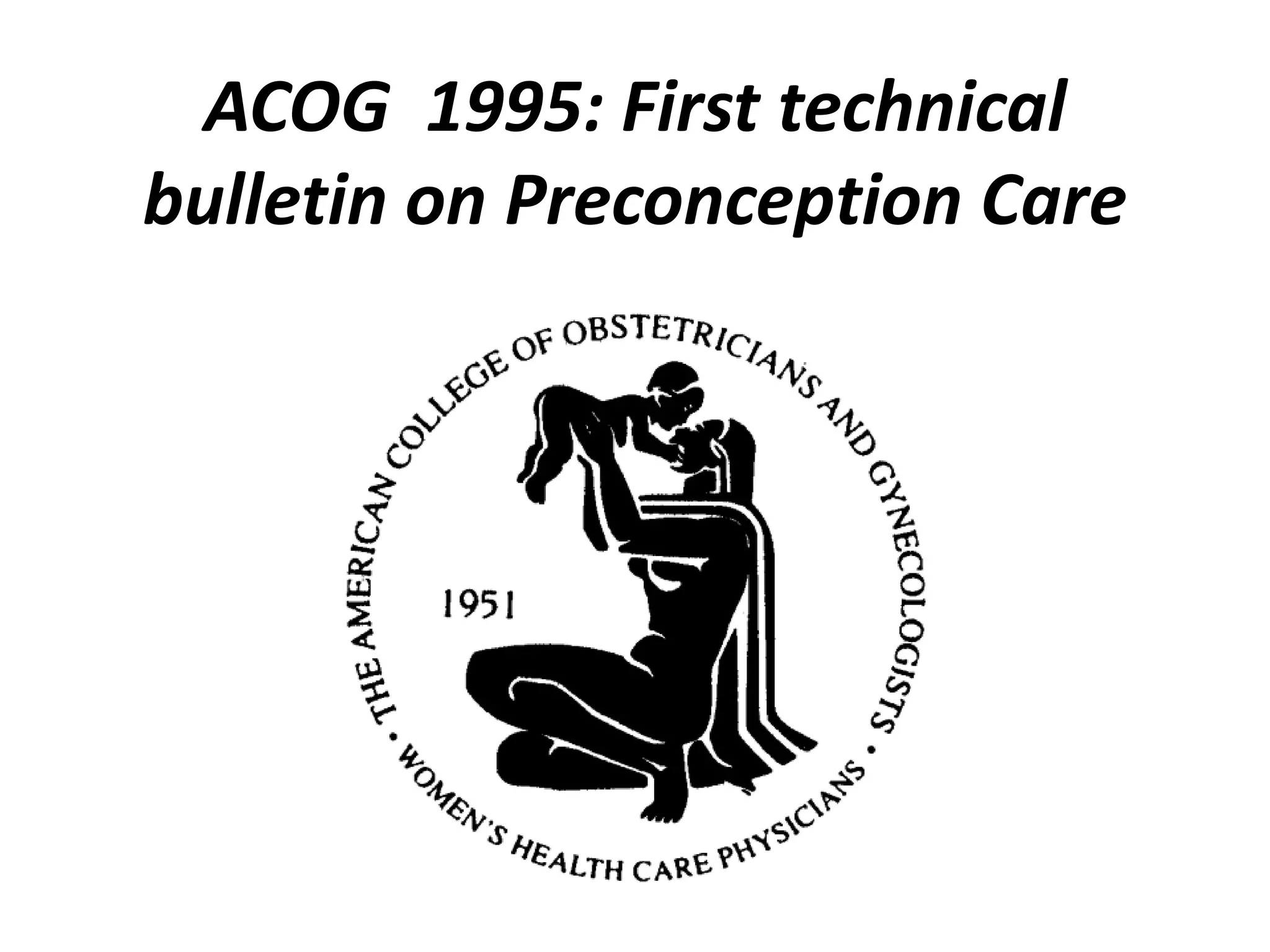 PRECONCEPTION COUNSELING A NEED OF THE HOUR IN INDIA Dr. Sharda Jain | PPTX