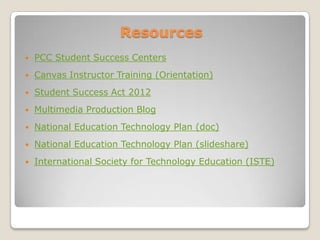 PCC Success Centers | PPTX