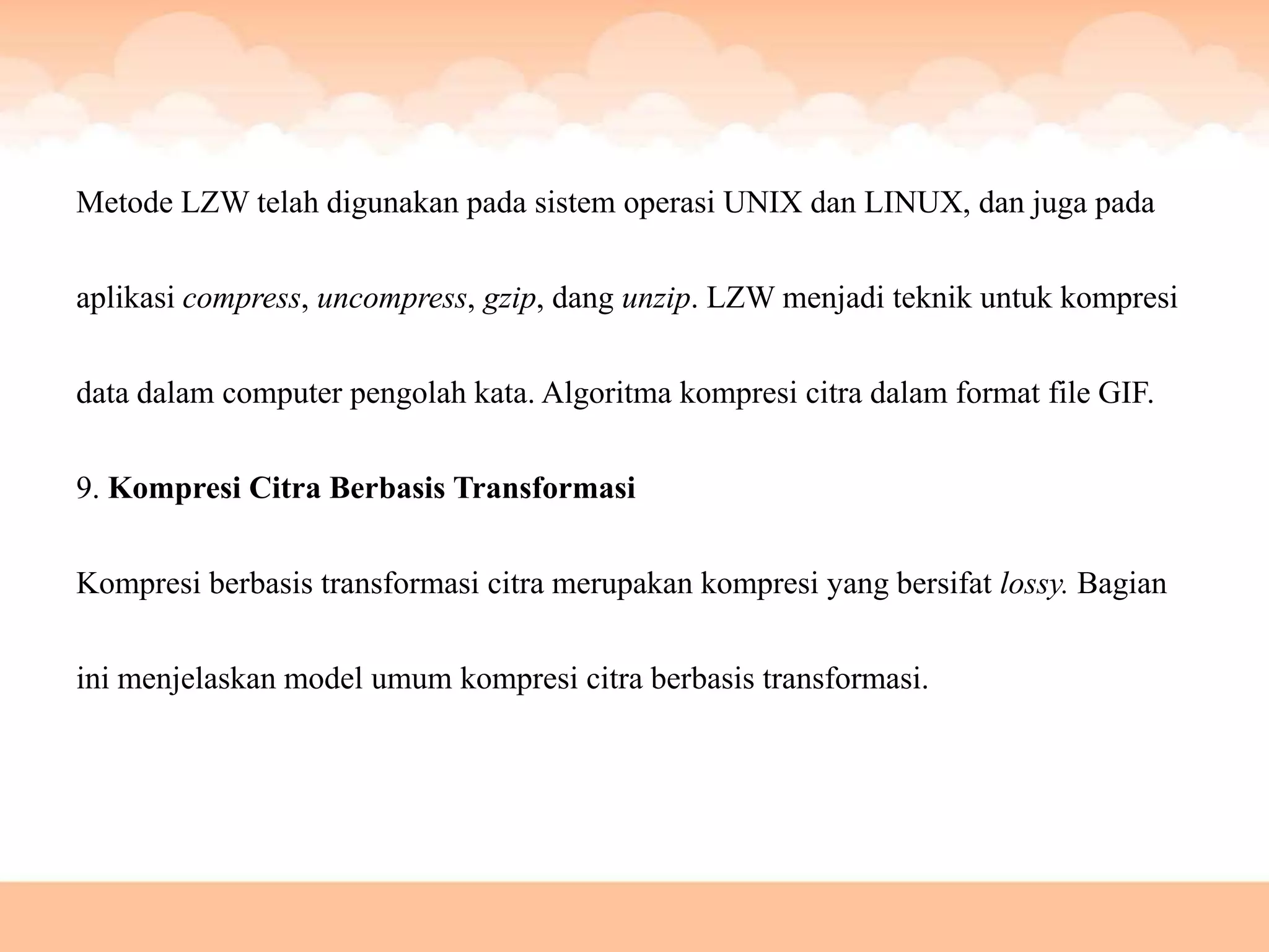 Pcd 010 - model kompresi citra dan dekompresi | PDF