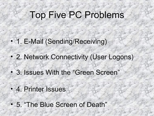 General PC Maintenance and Troubleshooting | PPT