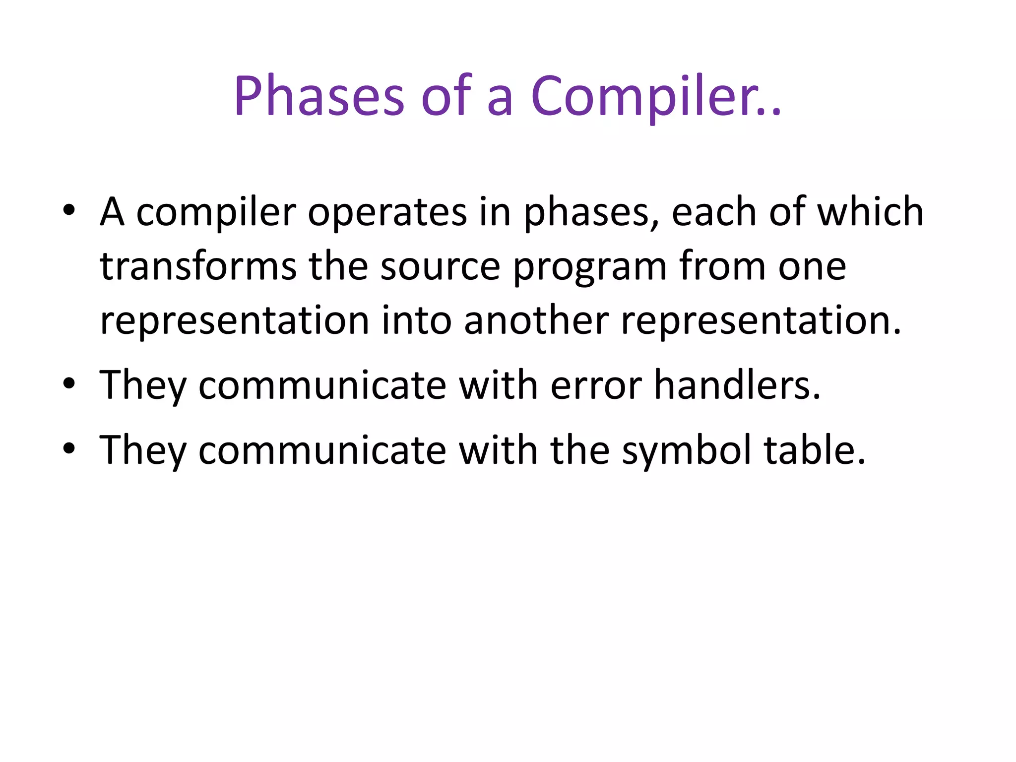 Principles of Compiler Design | PDF