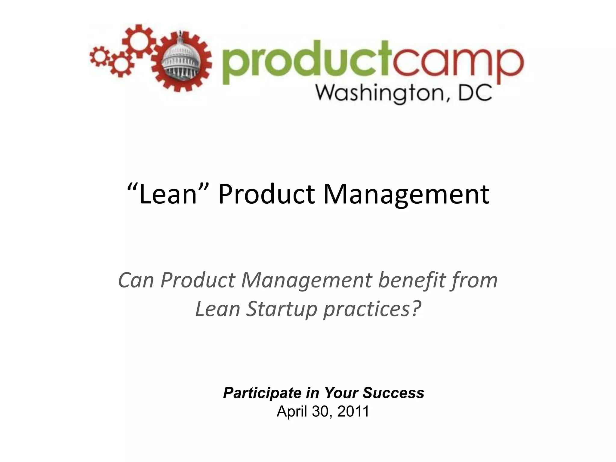 "Lean" Product Management | PPTX