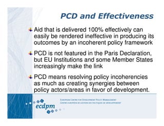 Policy Coherence for Development, a shared responsibility indeed | PPT