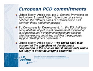 Policy Coherence for Development, a shared responsibility indeed | PPT