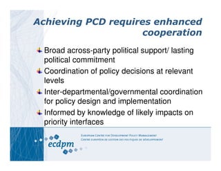 Policy Coherence for Development, a shared responsibility indeed | PPT