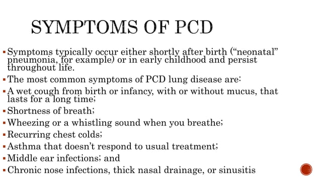 PCD Presentation.pptx | Ear, Nose and Throat Conditions | Diseases and ...