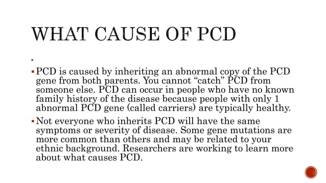 PCD Presentation.pptx | Ear, Nose and Throat Conditions | Diseases and ...
