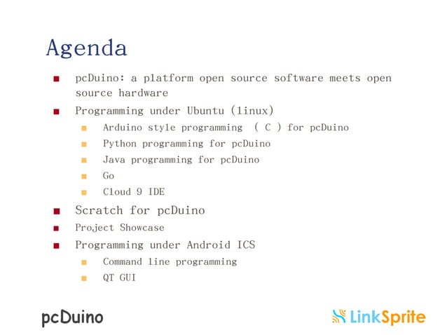 pcDuino Presentation at SparkFun | PPTX