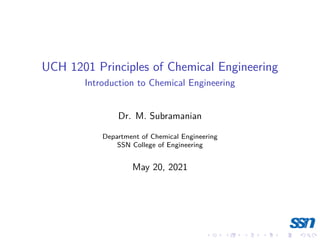PCE-Lecture-1-3-Introduction to chemical engineering | PDF