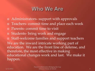 Parent Collaboration:Bridging the Gap Between Home & School | PPTX