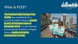 The Portland Clean Energy Fund by Anissa Pemberton | PDF