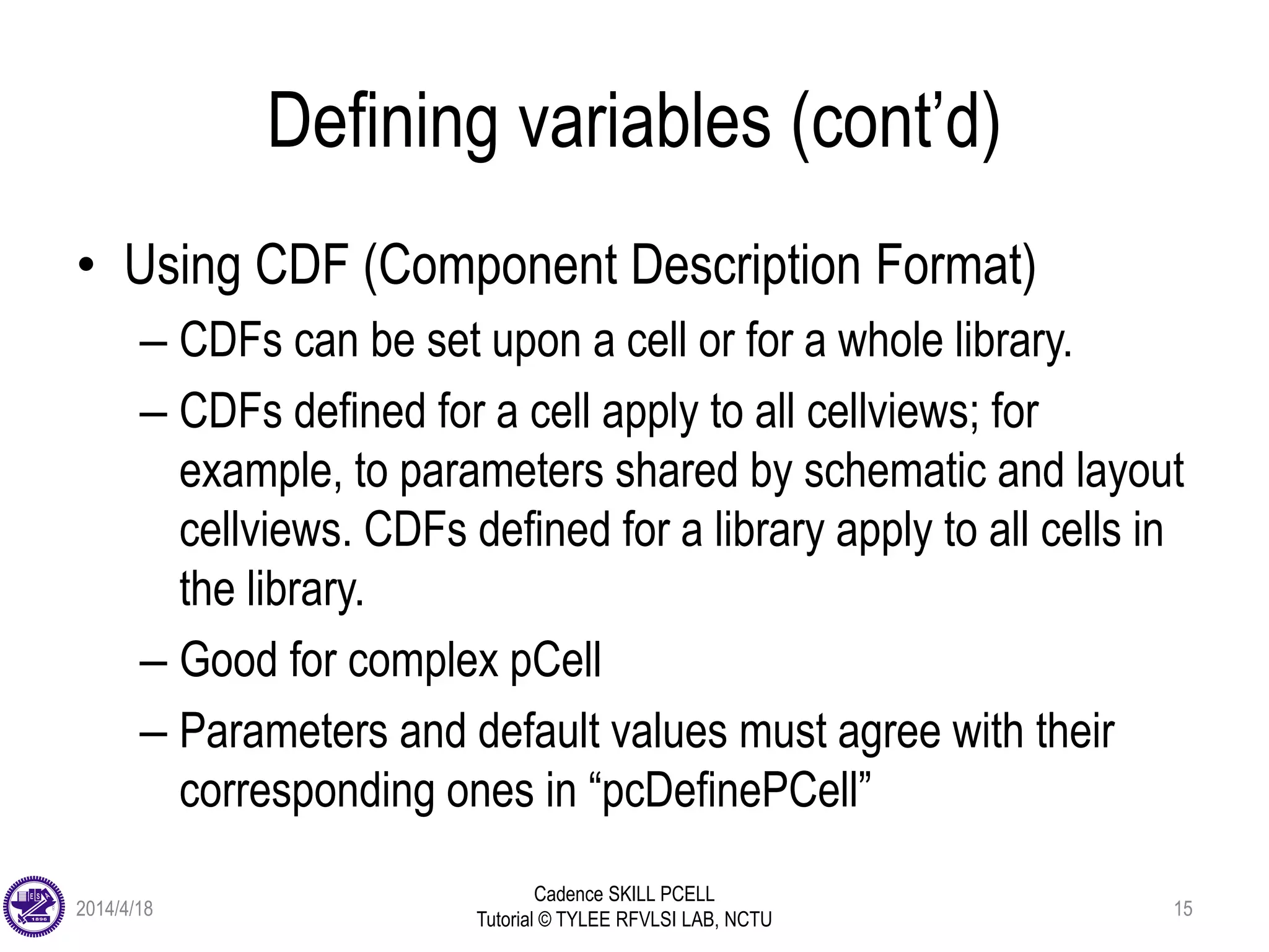 Cadence P Cell Tutorial Pdf Web Development Internet