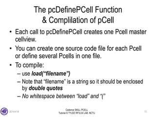 Cadence P-cell tutorial | PDF