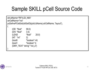 Cadence P-cell tutorial | PDF