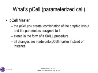 Cadence P-cell tutorial | PDF