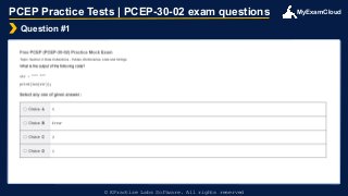 PCEP Practice Tests | PCEP-30-02 exam questions | PDF