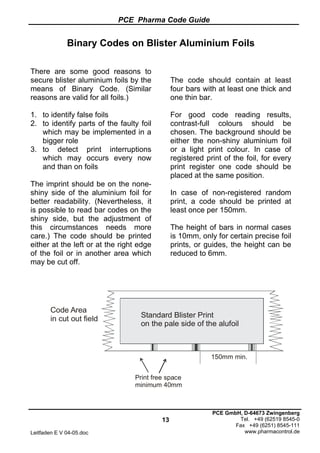 Pce pharmacode guide_v04-05_en | PDF