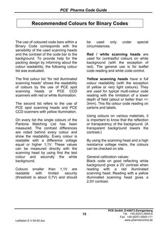 Pce pharmacode guide_v04-05_en | PDF