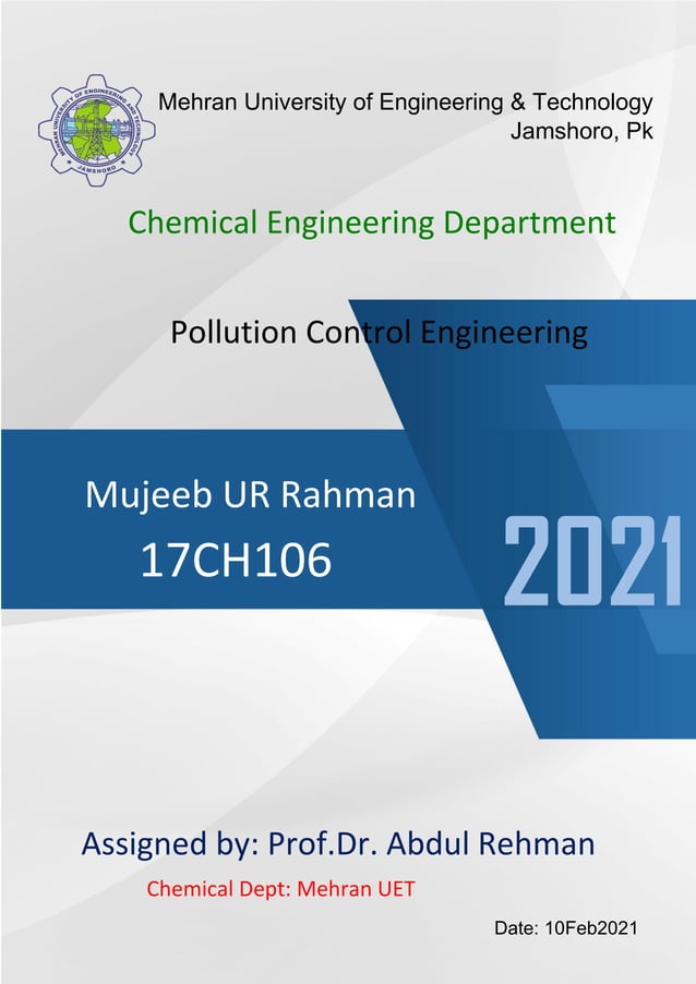 Pollution Control Engineering | PDF