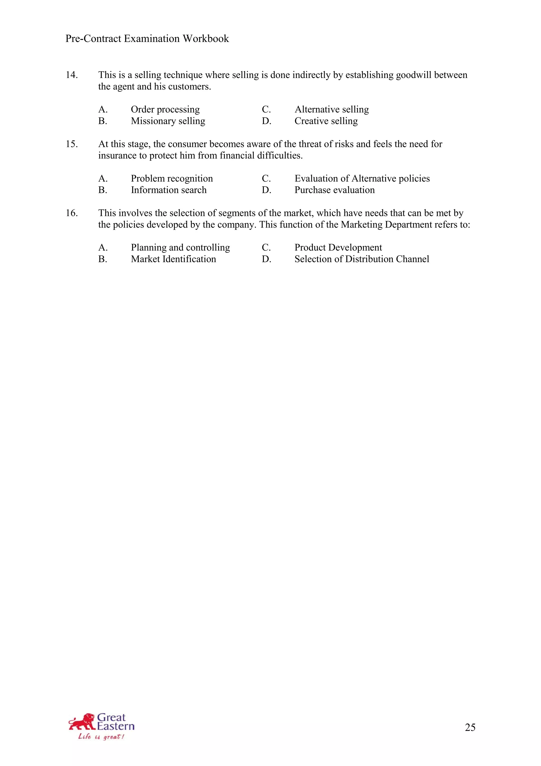 PCE Sample Exam_4 | PDF