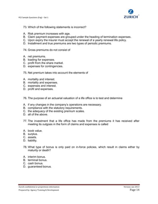 Pce sample question set 1 (eng) | PDF