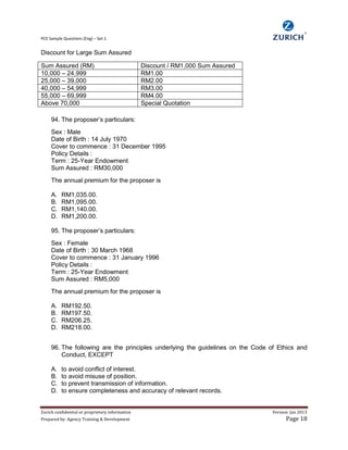 Pce sample question set 1 (eng) | PDF