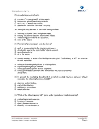 Pce sample question set 1 (eng) | PDF