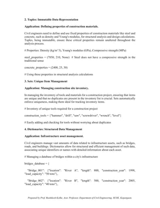 Programming in Civil Engineering_UNIT 3_NOTES | PDF | Programming ...