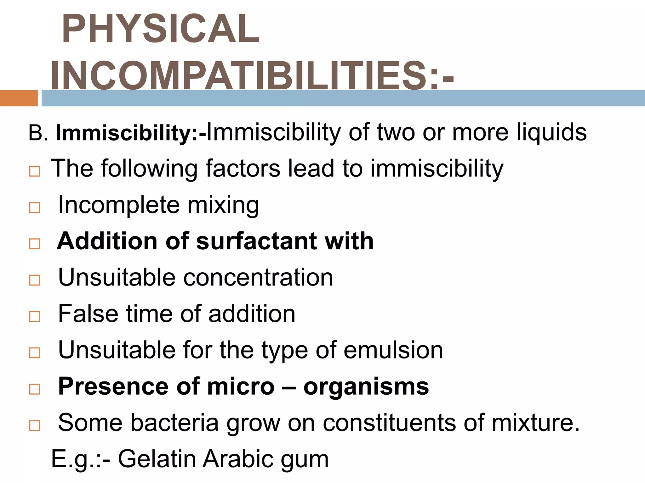 PHARMACEUTICAL INCOMPATIBILITIES | PPTX