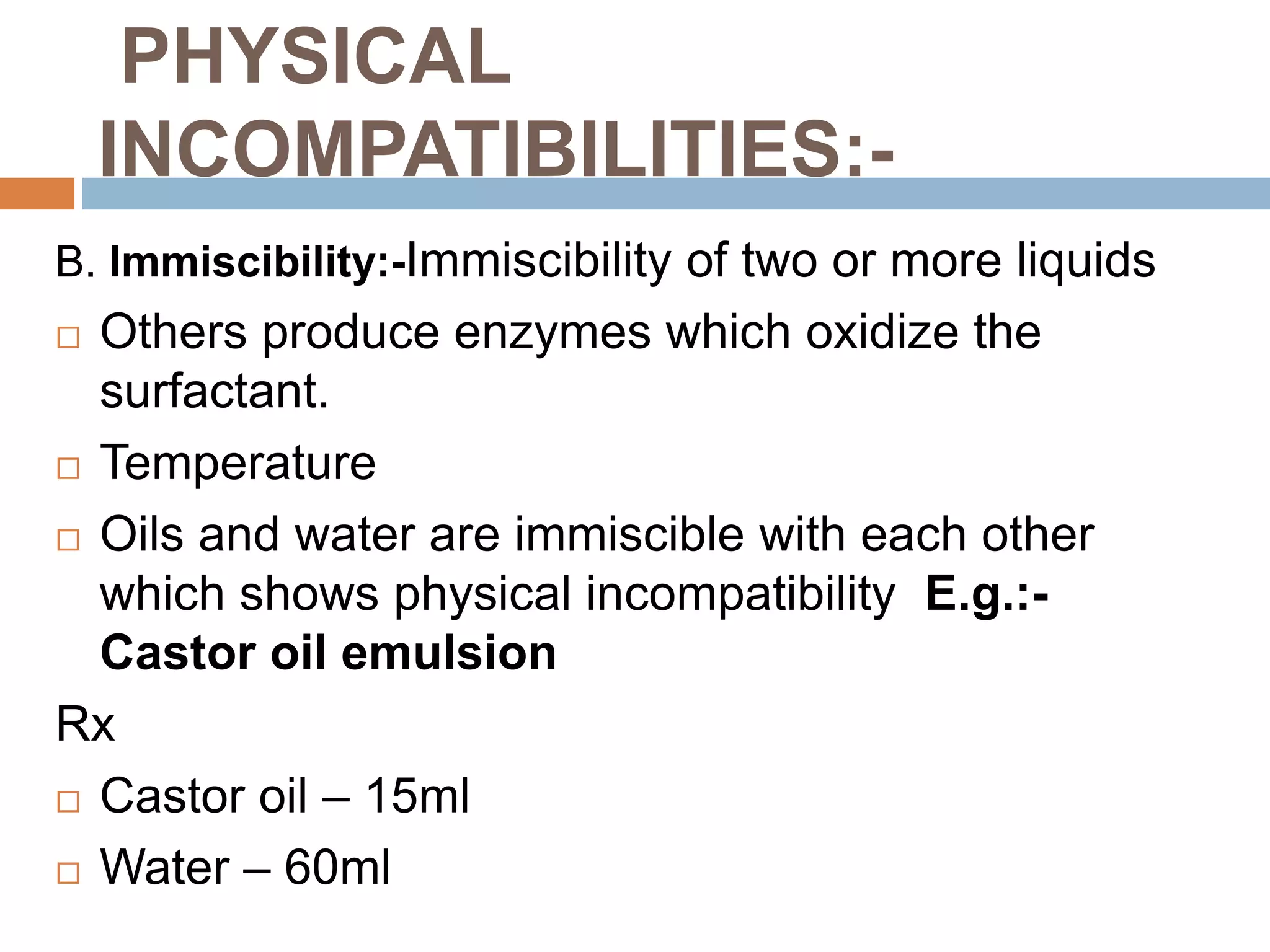 PHARMACEUTICAL INCOMPATIBILITIES | PPTX
