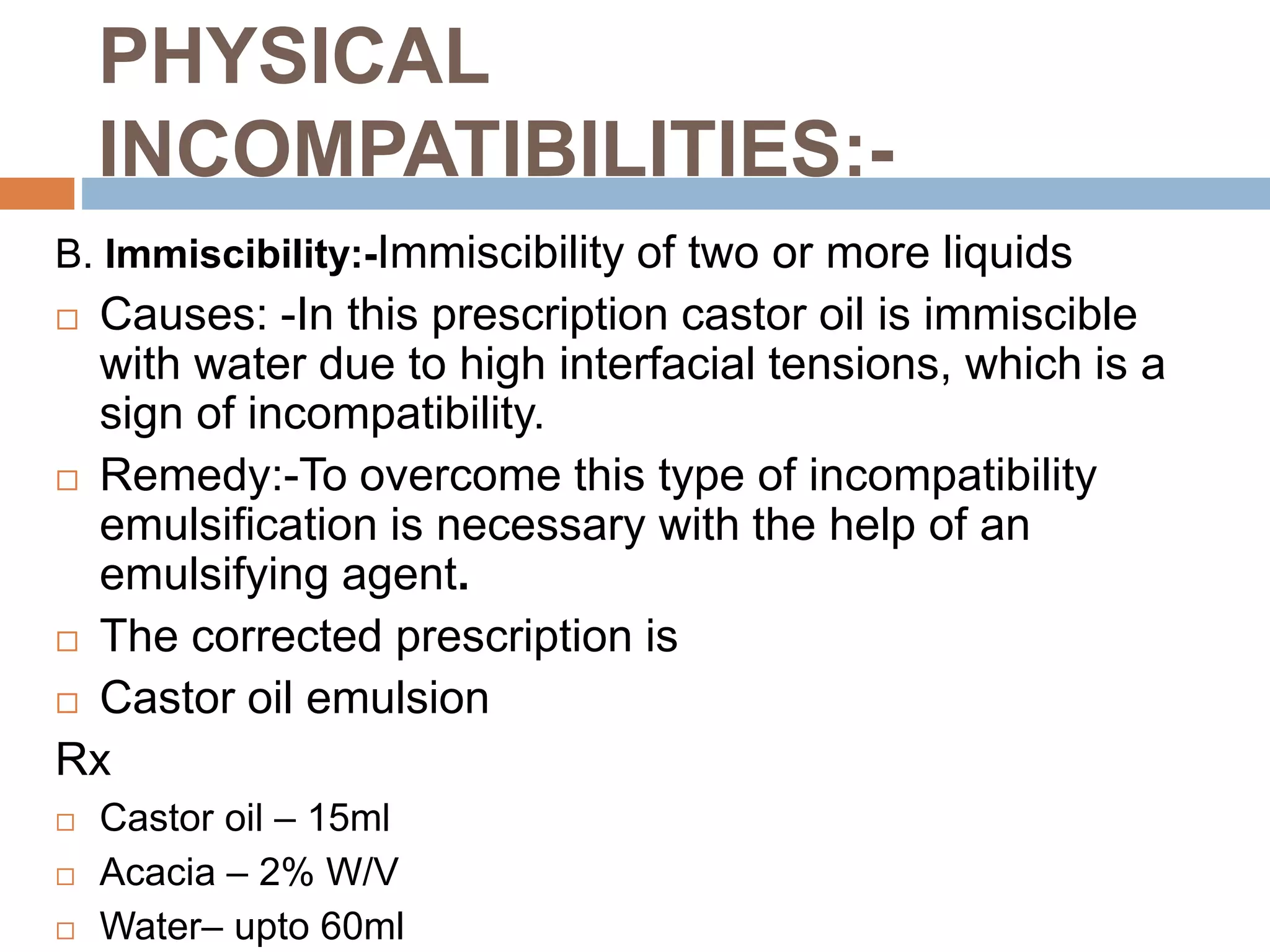PHARMACEUTICAL INCOMPATIBILITIES | PPTX