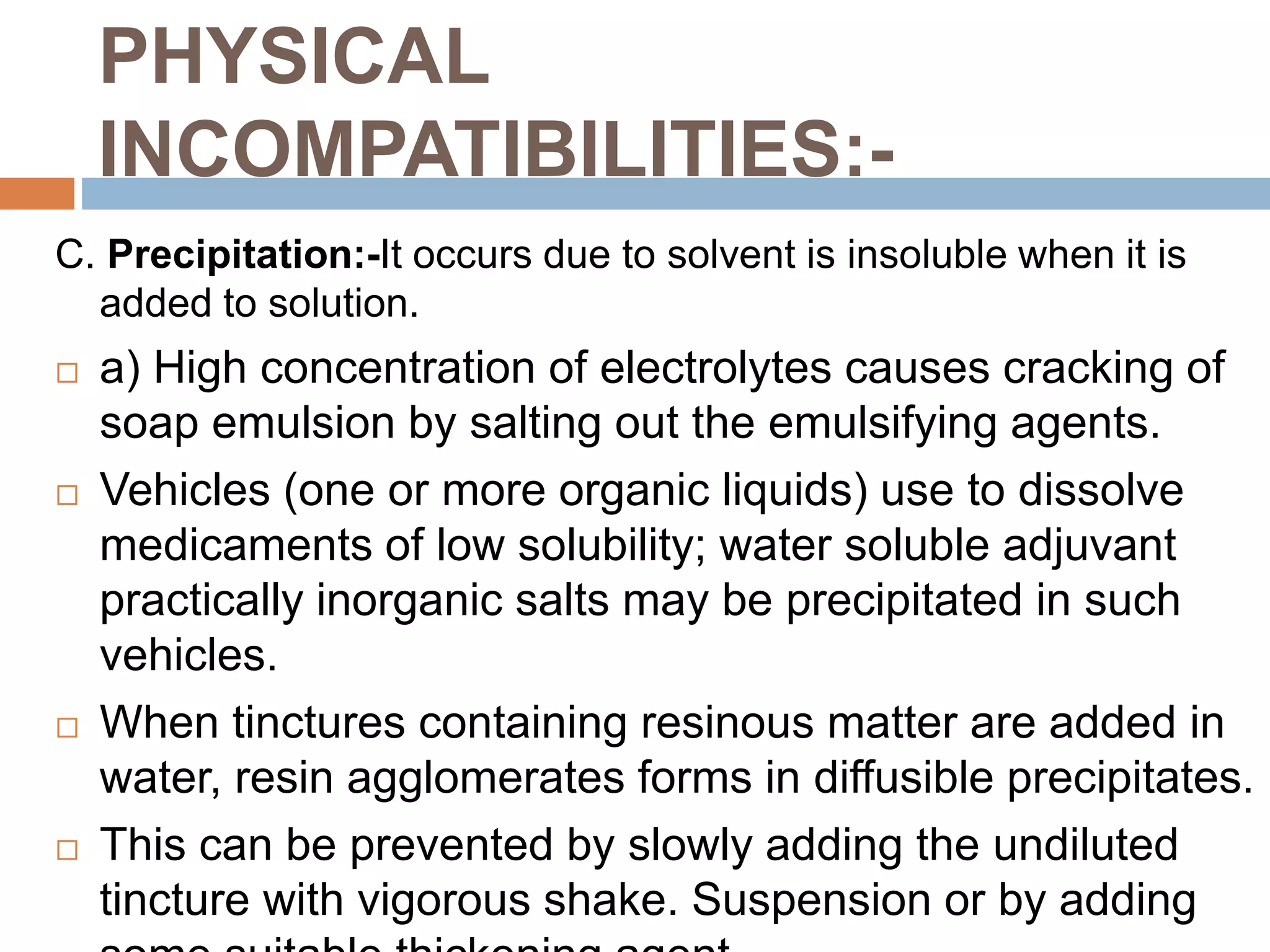 PHARMACEUTICAL INCOMPATIBILITIES | PPTX