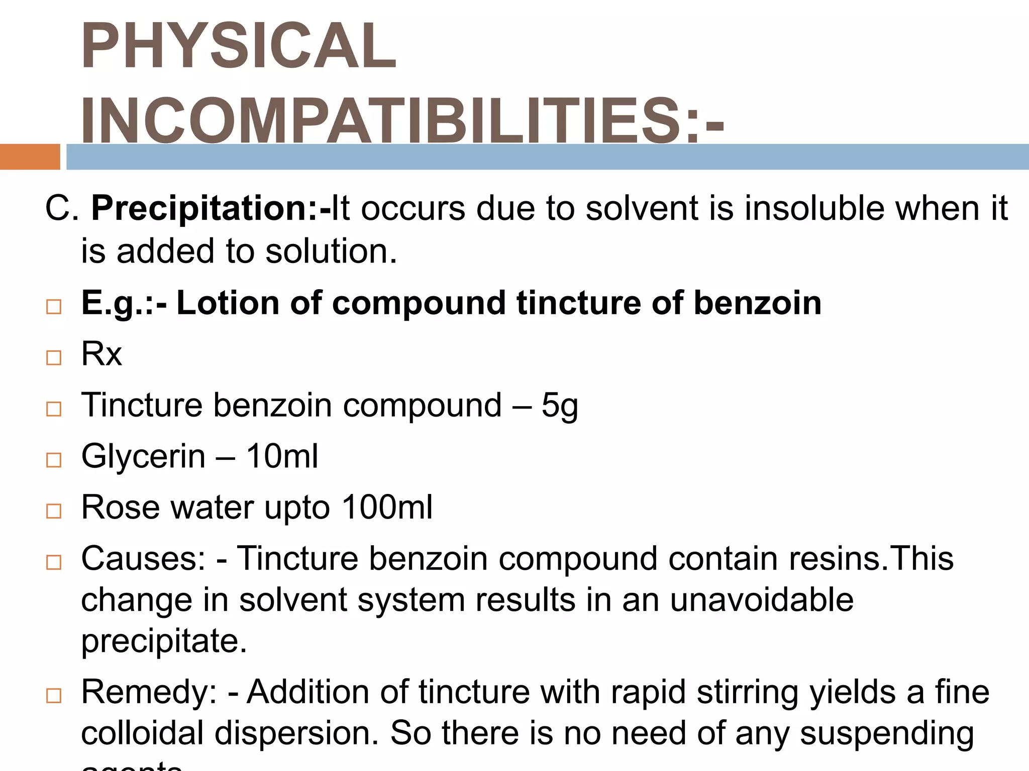 PHARMACEUTICAL INCOMPATIBILITIES | PPTX