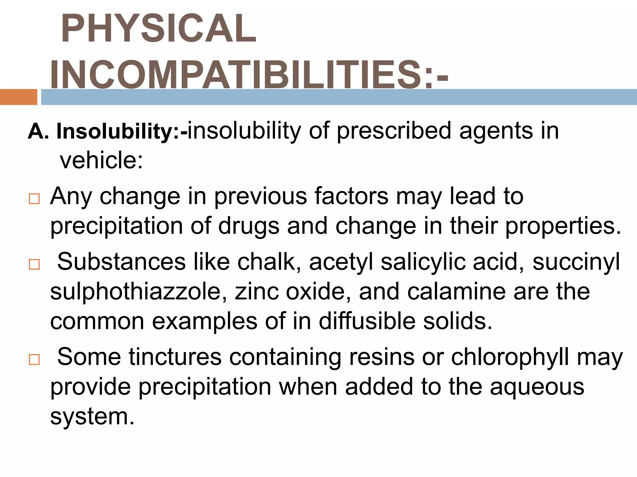 PHARMACEUTICAL INCOMPATIBILITIES | PPTX