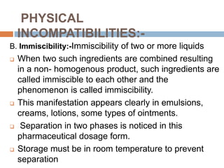 PHARMACEUTICAL INCOMPATIBILITIES | PPTX